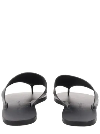 Maneb&igrave; Goat Leather Sandals - Black