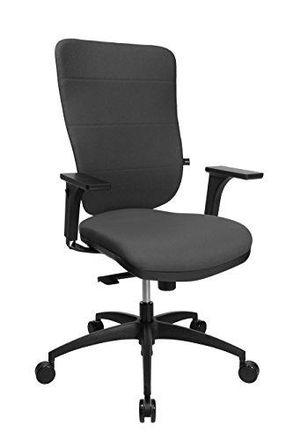 Topstar Topstar Soft Pro 100 inklusiv höhenverstellbaren Armlehnen Bürostuhl, Stoff, anthrazit, 59 x 56 x 120 cm
