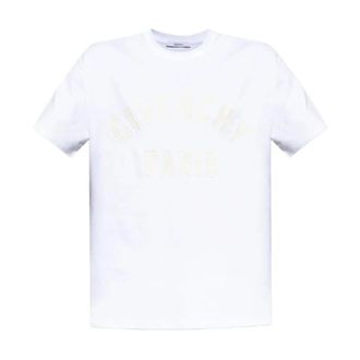 Givenchy Logo-Print Baumwoll-T-Shirt - - Tops - Herren - Wei&szlig; - XL