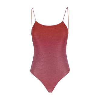 Os&eacute;ree Femme, Maillots de bain, Rose, Taille: 40 FR Maillot de Bain Rose Lurex avec Dos Ouvert