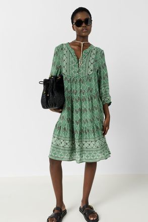 Gerard Darel Robe courte imprim&eacute; graphique - RIM - Vert