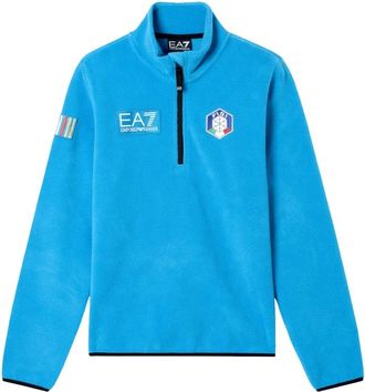 Emporio Armani Emporio Armani Ea7, Femme, Sweatshirts et sweats &agrave; capuche, Bleu, Taille: 40 FR Fisi Technical Fleece