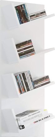 VCM Holzregal h&auml;ngend/platzsparendes Regal/Ma&szlig;e: H. 90 x B. 33 x T. 16 cm/Elegantes Regal h&auml;ngend/Aufbewahrungsregal/B&uuml;cherregal/Wandboard - Lansi Mini