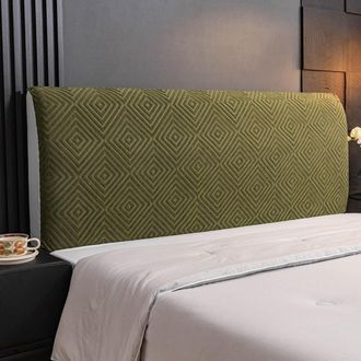 Generic Stretch-Kopfteilbezug for Doppelbetten (Queen, Kingsize), Jacquard-gebogener, Rutschfester und staubdichter Bettbezug for die Schlafzimmerdekoration(A