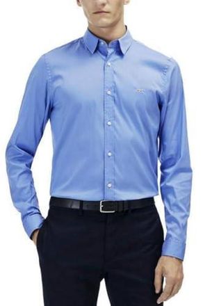 Lacoste Chemise Slim Fit Homme Bleu Marine 42