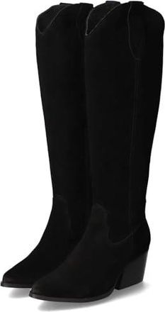 Apple of Eden PERCIA 1.1 Bottes western en daim pour femme, noires, Noir, 42 EU