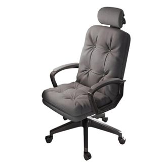 Generic Ergonomischer B&uuml;rostuhl, B&uuml;rostuhl mit hoher R&uuml;ckenlehne und Kopfst&uuml;tze, verbreitertes, verdicktes Metallgestell