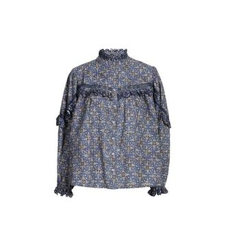 Louise Misha Chemise col victorien imprim&eacute;e en coton