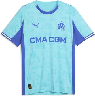 Puma Maillot &eacute;dition sp&eacute;ciale Olympique de Marseille Homme, Accessoires, Bleu, XS