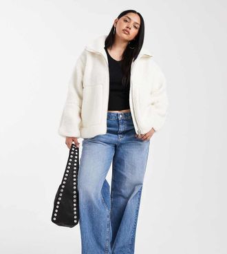 Only Veste teddy en imitation peau de mouton - Blanc