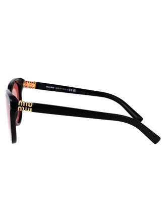 Miu Miu 0MU Cat-Eye Acetate Sunglasses - Black