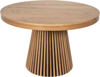 Vente-Unique Ausziehbarer Esstisch f&uuml;r 4-6 Personen - Eichenfurnier - Natur - CARMIZA