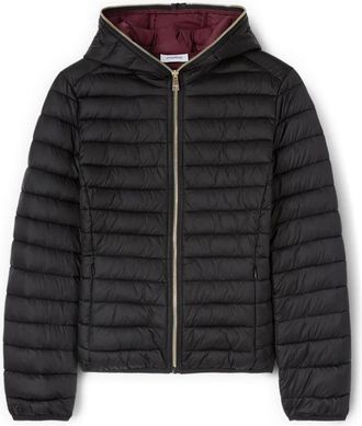 Motivi Femme, Vestes, Noir, Taille: 36 FR Lightweight Hooded Down Jacket