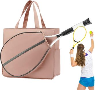 Generico Tennisschl&auml;gertasche, Tenniskoffer f&uuml;r Damen, mit Fach, wasserdicht, gro&szlig;e Kapazit&auml;t, Tagesrucksack f&uuml;r Outdoor-Aktivit&auml;ten, Erwachsene