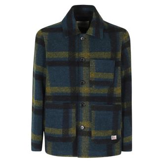 Roy Rogers Giacca Work Lana Check - - Jackets - Herren - Blau - L