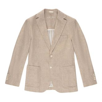 Circolo 1901 Basic Jacket in Herringbone - - Suits - Herren - Beige - XL