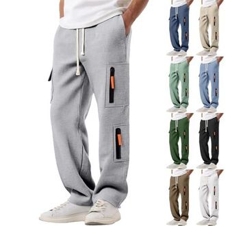 Generic Pantalon de jogging baggy pour homme - Avec poches - Pantalon cargo - Pantalon de surv&ecirc;tement - Pantalon de loisirs - Taille &eacute;lastique - Pantalon de s
