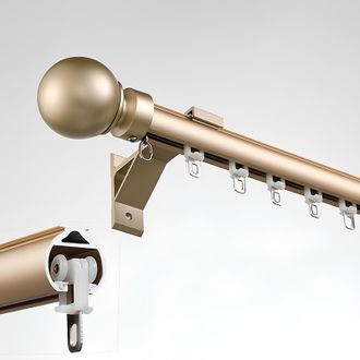 Generic Gardinenstange Mit Halterungen, Beschlagset, Fensterstangen, Robuste Vorhangstange Aus Aluminium, 70-600 cm, F&uuml;r Wohnzimmer, Schlafzimmer, B&uuml;ro, Krank