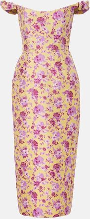 Markarian Off-Shoulder-Midikleid Amara aus Brokat