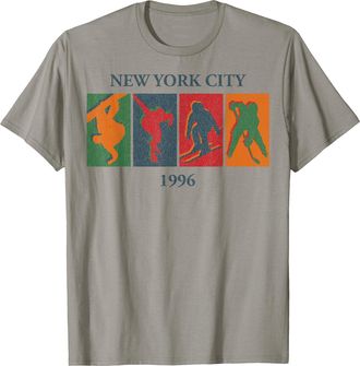 Trendy Apparel New York City 1996 Silhouette Winter Sports T-Shirt