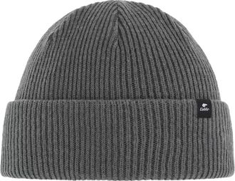 Eisb&auml;r M&uuml;tze Damen Salma 2.0 Grau - Merino Strickm&uuml;tze f&uuml;r Frauen - Winterm&uuml;tze bequem weich mit Umschlag - warm Merinowolle Haube kuschelig aus &Ouml;sterreich