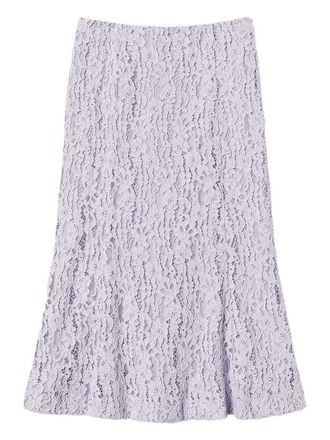 Twin-Set jupe à fleurs brodées - Violet