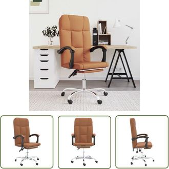 vidaXL Fauteuil inclinable de bureau Marron Similicuir