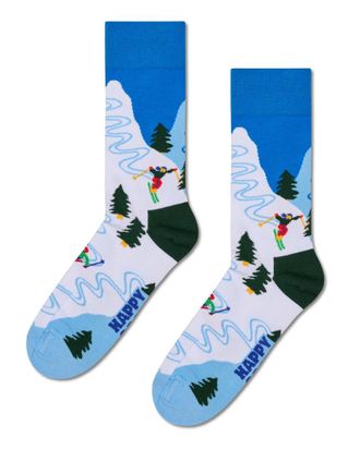 Happy Socks Socken mit Slalom-Motiv in