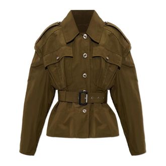 Alexander McQueen Kurzer Trenchcoat - - Coats - Damen - Gr&uuml;n - XS