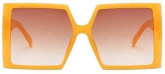 Generic Lunettes De Soleil Carrées À Grande Monture For Homme, For Les Vacances, Le Shopping Et Activités En Plein Air(Orange)