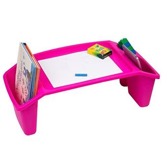 Mind Reader Sprout Collection Bureau Portable, Plateau de Petit-d&eacute;jeuner, Bureau pour Ordinateur Portable, Poches de Rangement lat&eacute;rales avec 3 Compartiments pour