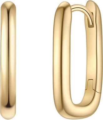 Glanzst&uuml;cke M&uuml;nchen Ohrringe - Sterling Silber Creolen - Gr. unisize - in Gold - f&uuml;r Damen