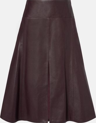 Alaia Alaïa Low-Rise-Midirock aus Leder