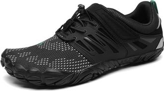 Saguaro Chaussures de Trail Running Homme Femme Barefoot Minimaliste Antidérapant Chaussure Aquatiques, Profond Noir 47EU