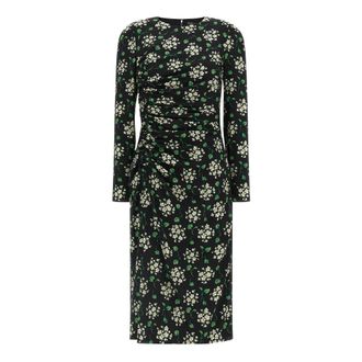 Dolce & Gabbana Floral Print Charmeuse Midikleid - - Dresses - Damen - Schwarzk - L