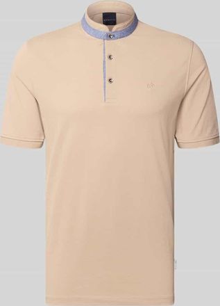 Bugatti Slim Fit Poloshirt mit Stehkragen