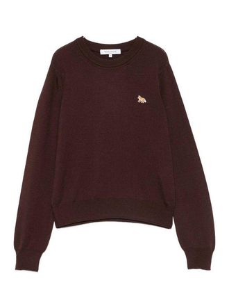 Maison Kitsun&eacute; Pull Col Rond - Marron
