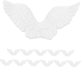 DOITOOL 12 Stück Teiliges Weihnachtsengel-flügel aus Robustem Kunststoff Vielseitige DIY Bastelaccessoires für Weihnachtsbaumdekoration Engel Kostümzubehör un