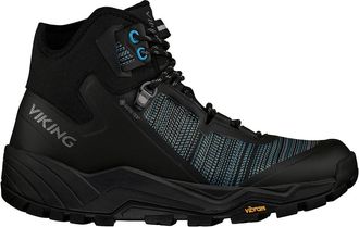 Viking Unisex Cerra Rolling Mid GTX Walking Shoe, Black Aqua, 38 EU