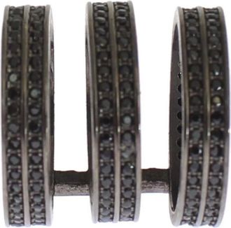 Nialaya Femme, Accessoires, Noir, Taille: 50 MM Pendentif en Diamant Noir avec Cristaux CZ Noirs