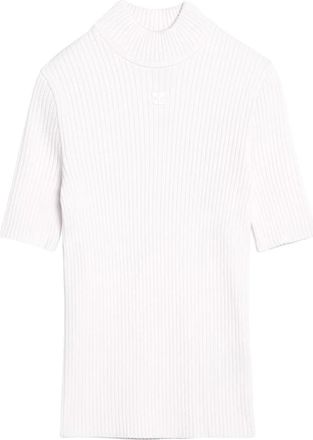 Courr&egrave;ges Femme, Pulls, Rose, Taille: 38 FR Reedition Rib-Knit Sweater