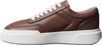 Calvin Klein Damen Chunky Cupsole Laceup OXF LTH Yw0Yw02032 Low Top, Purple (Muddy Brown/Crystal Gray/Gum), 39 EU