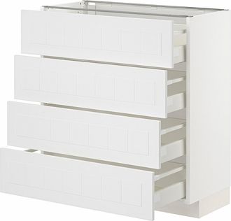 IKEA METOD / MAXIMERA Unterschr., 4 Fronten/4 Schubladen