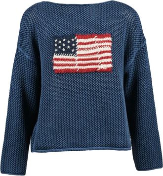 Polo Ralph Lauren Femme, Pulls, Bleu, Taille: 40 FR Maglia in tricot