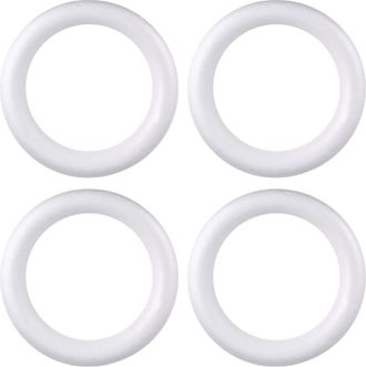 Cabilock 4 Stück Ring Styropor Kranz Styroporkugeln Kranz Rohling Styropor 30cm 40cm - - Formulare Kranzkreiskreis Valentinstag Ostern Deko Styroporkegel Schau