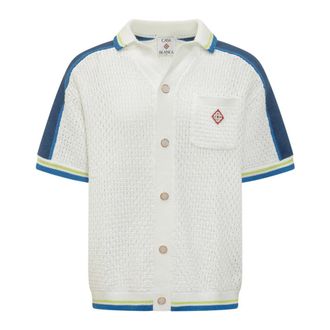 Casablanca Crochet Shirt - - Shirts - Herren - Wei&szlig; - M