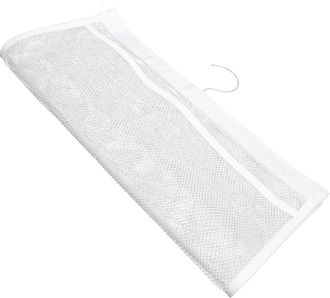 BESPORTBLE TOPBATHY Badezimmer Organizer Wei&szlig; mit Mesh Aufbewahrungstasche Platzsparend aus Hochwertigem Edelstahl und Atmungsaktivem Netzmaterial zum Aufh&auml;ngen 