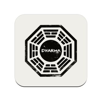Fabulous Untersetzer aus Kork - Dharma Initiative Geek Spiele Videoserie Film - 1 Stück (95 x 95 mm)