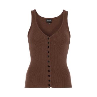 Birgitte Herskind Minimalistischer Brauner Stricktop - - Tops - Damen - Braun - M