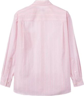 Dunst Pink-White Striped Cotton Shirt - Pink